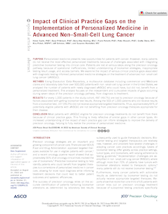 JCO Precision Oncology Report Shows Diagnostic Testing-Informed ...